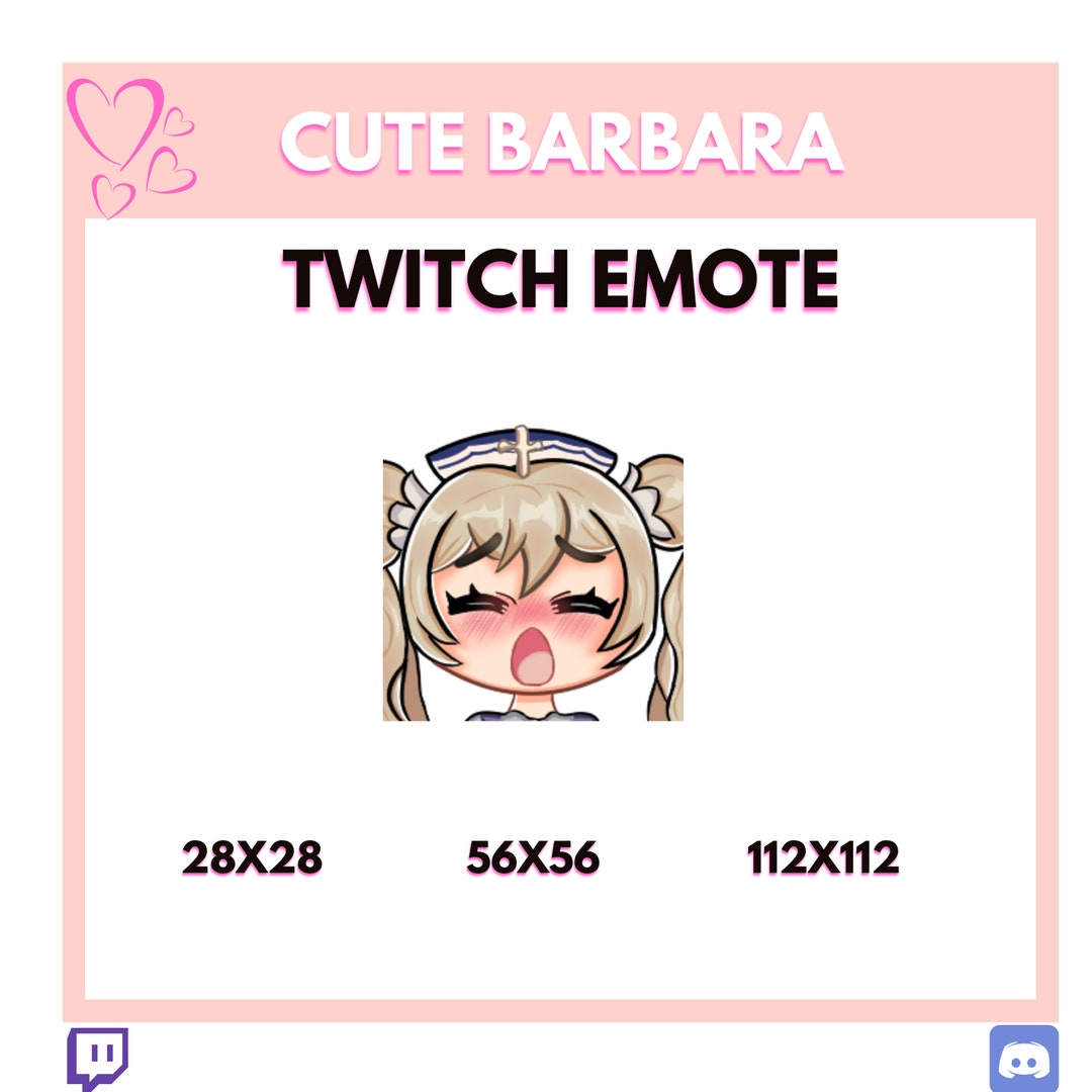 Cute Barbara Twitch Emote on Twitch and Discord | Genshin Impact Gasm ...