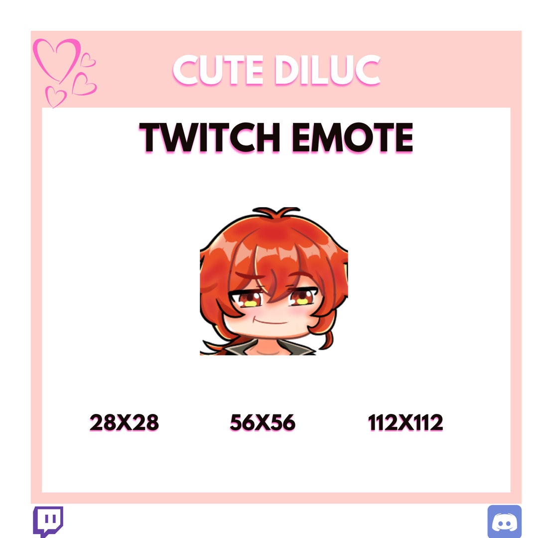 Süße Diluc Twitch Emote Genshin Impact Smirk Emote - Etsy.de