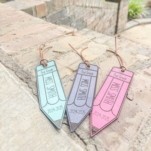 Personalized Leather Teacher Bookmark Gift |custom Back to School Gift ...