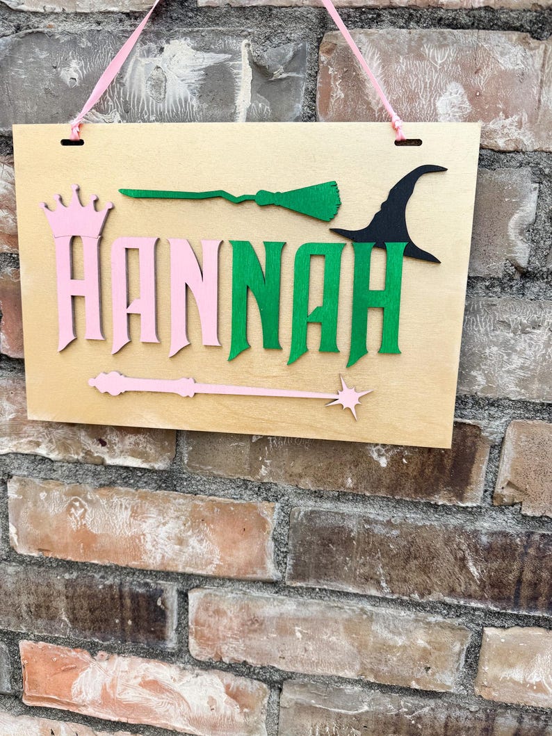 Personalized Teacher Door Sign: Witch & Broom Decor - Etsy
