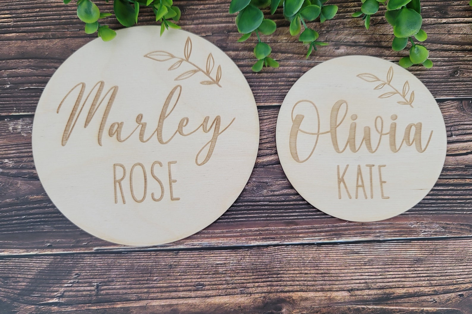 Personalized Wooden Baby Name Disc - Etsy