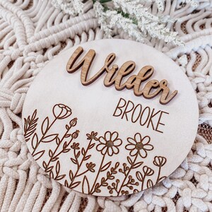 Personalized Wildflower Name Sign |custom Floral Nursery Name Sign ...