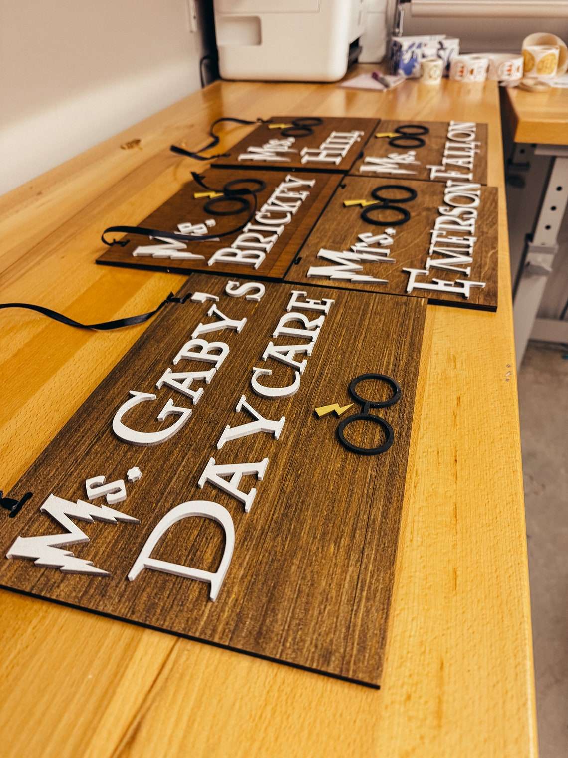 Personalized Wizard Teacher Door Sign: Walnut Wood, 3D Décor - Etsy