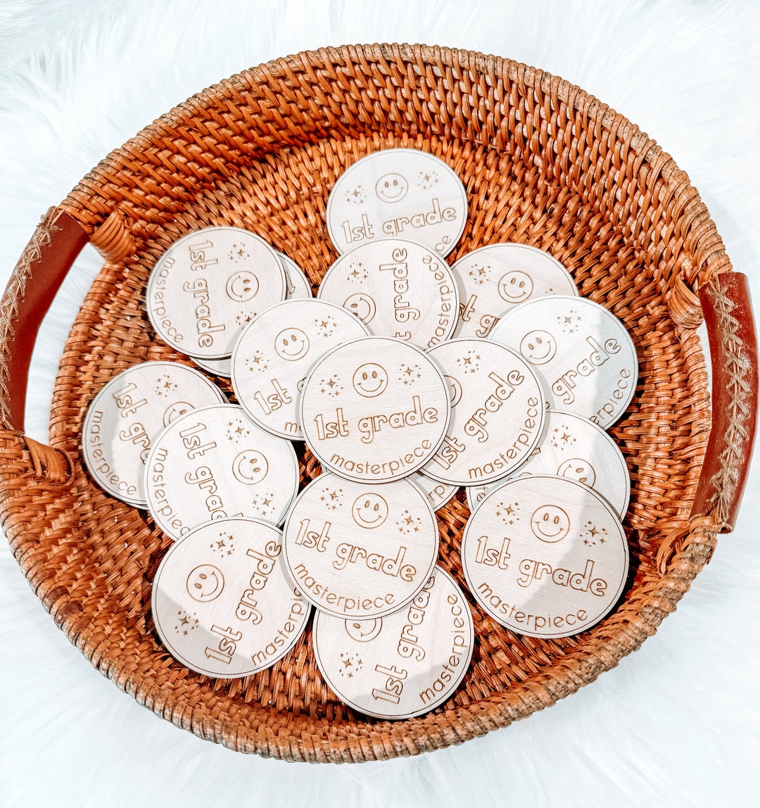 Smiley Face Grade Level Student Artwork Magnet | Personalized Teacher ...