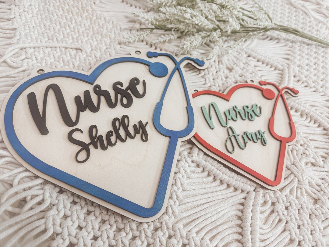 Personalized Nurse Desk Plaque | Personalized Nurse Door Hanger | RN ...