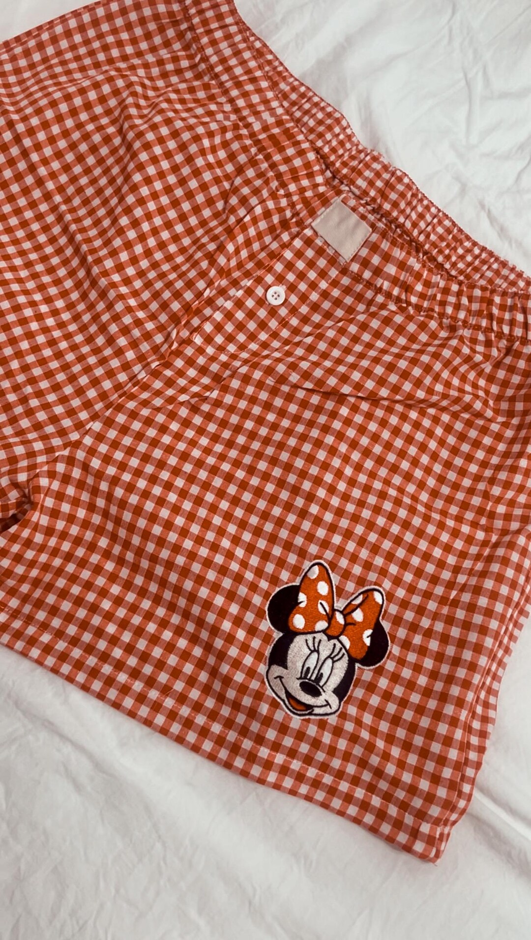 Minnie Mouse Embroidered Boxer Shorts - Etsy