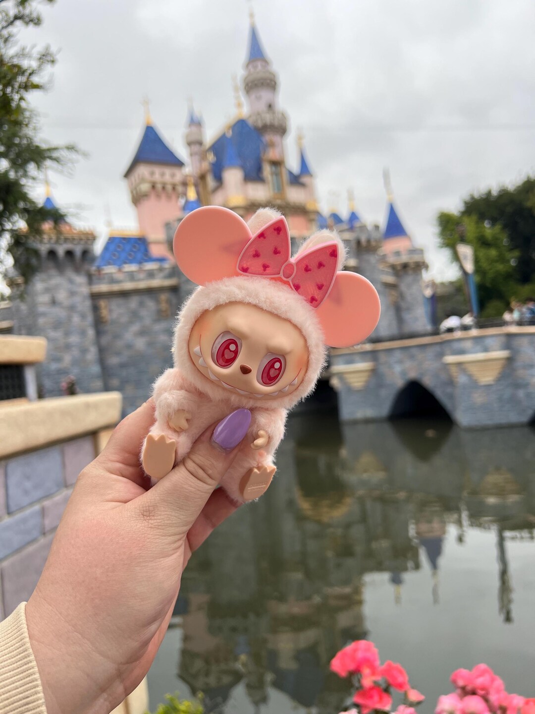 Glittery Pink Minnie Labubu Ears Accessory - Etsy