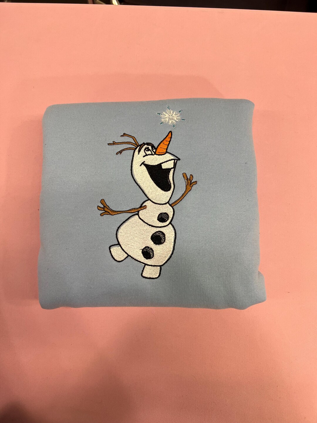 Olaf Frozen Embroidered Crewneck - Etsy