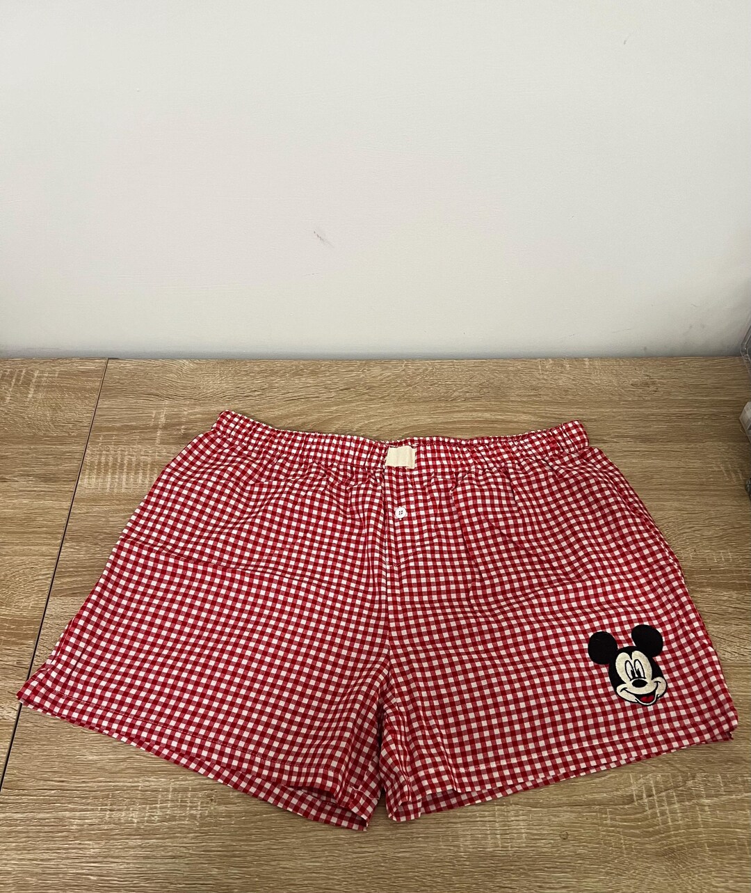 Mickey Mouse Embroidered Boxer Shorts - Etsy