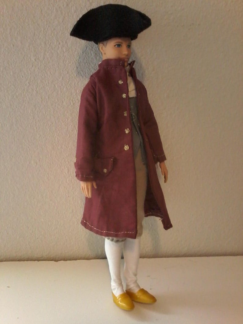 Colonial American Revolution Historical 1700s Barbie Dress and Ken ...