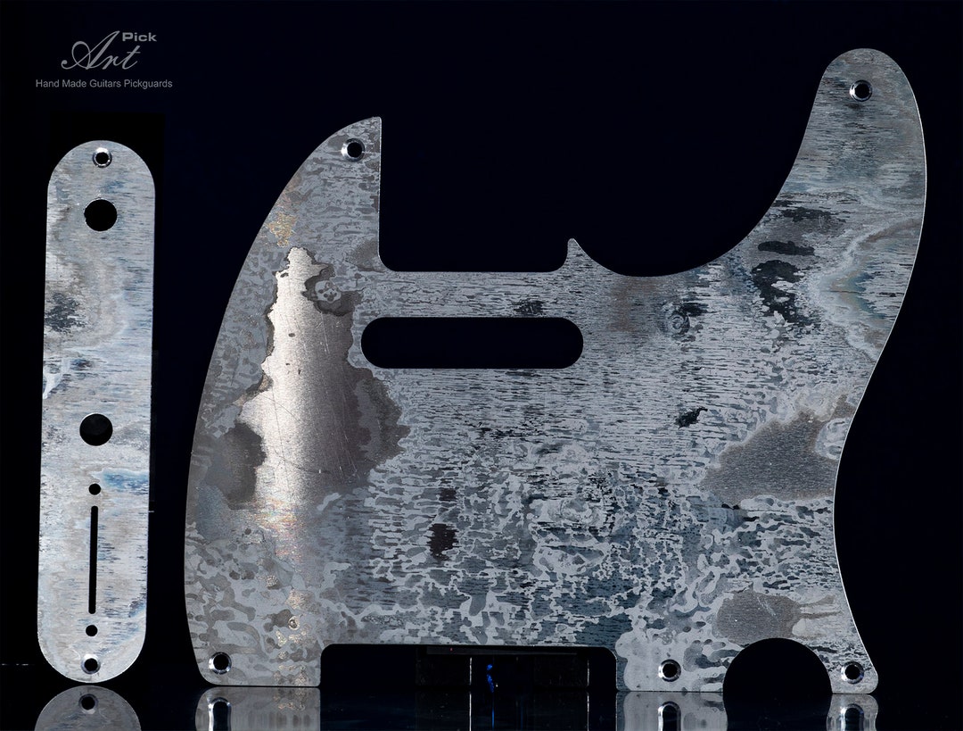 Distressed Aluminum Telecaster Pickguard Set-of-2 With Control Plate ...