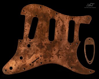 Copper Stratocaster SSS Pickguard Set-of-2 W Jack Boat Cover "haze ...