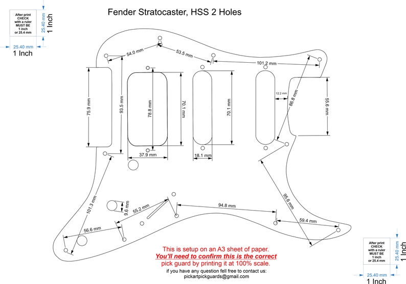 Stratocaster Professional II Pickguard HSS Strat Pickguard - Etsy