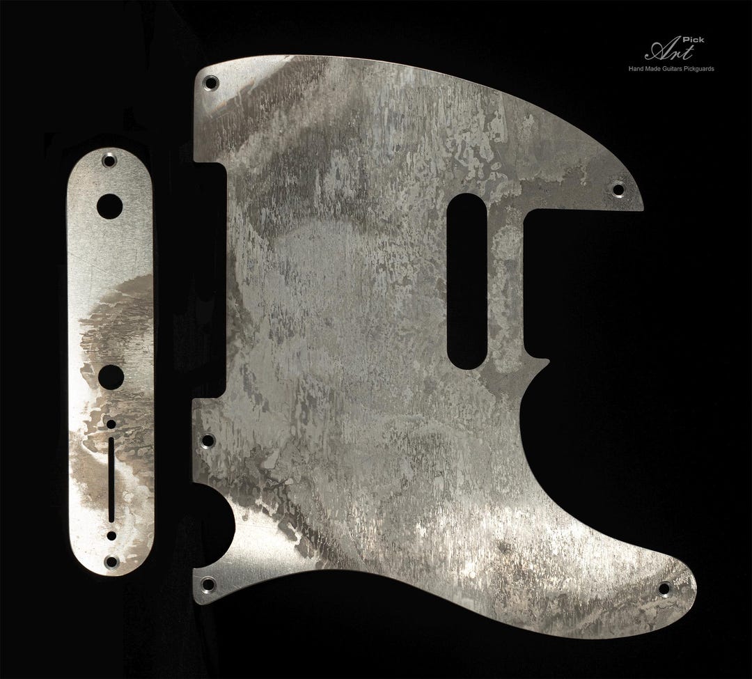 Distressed Aluminum Telecaster Pickguard Set-of-2 With Control Plate ...