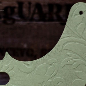 Telecaster Pickguard & Control Plate Set-of-2 – Mint Green Engraved ...