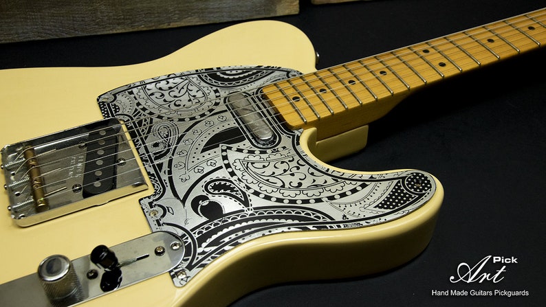 Aluminum Telecaster Pickguard Paisley Engraved and Hand - Etsy