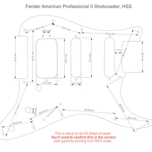 Stratocaster Professional II Pickguard HSS Strat Pickguard Aluminum ...