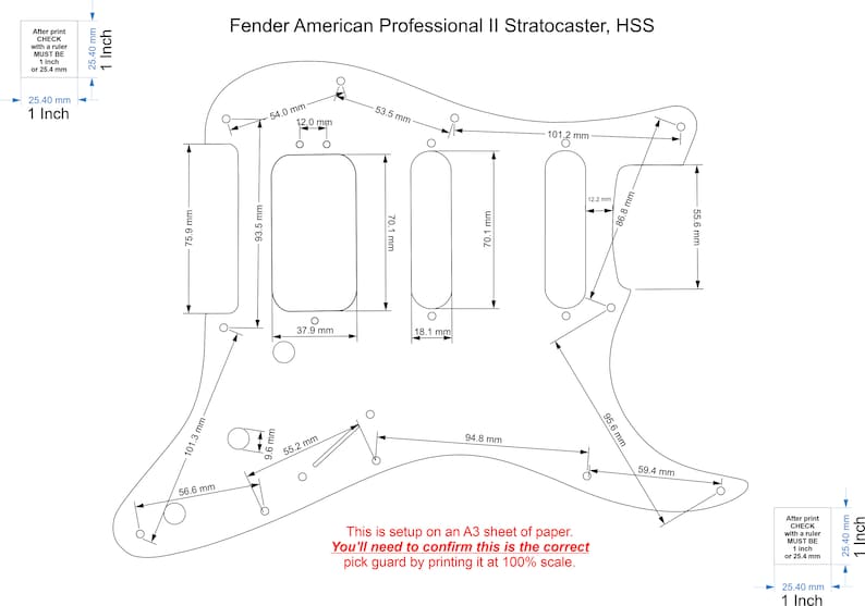 Stratocaster Professional II Pickguard HSS Strat Pickguard Aluminum ...