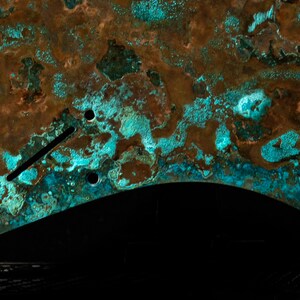 Stratocaster SSS Pickguard Set-of-2 rusty Blue Solid Copper Distressed ...