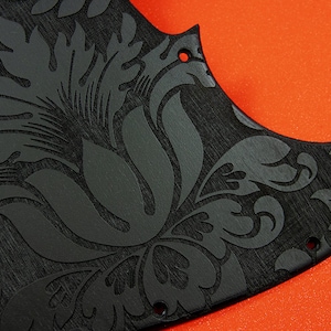 Fender Jazz Bass Pickguard Black & Control Plate – SET - Engraved ...