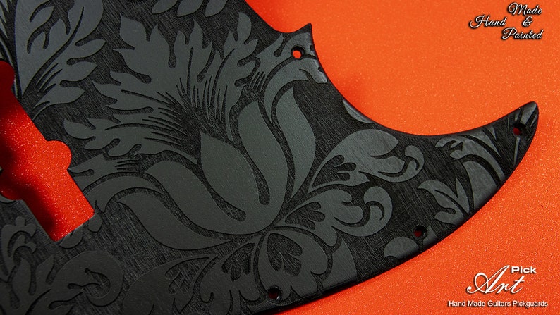 Fender Jazz Bass Pickguard Black & Control Plate – SET - Engraved ...