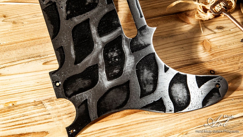 Unique Telecaster Pickguard Silver-black Set-of-2 W Control - Etsy