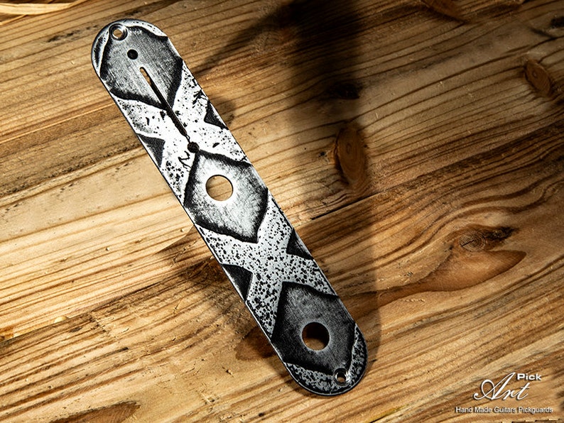 Unique Telecaster Pickguard Silver-black Set-of-2 W Control - Etsy