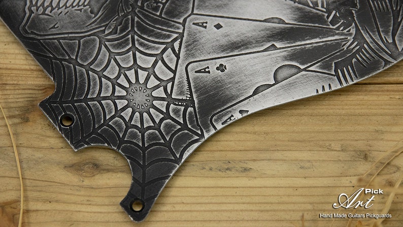 Engraved Aluminum Telecaster Pickguard Silver-black Tattoo - Etsy