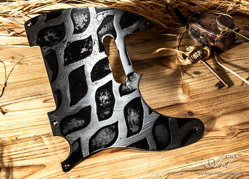Unique Telecaster Pickguard Silver-black Set-of-2 W Control - Etsy