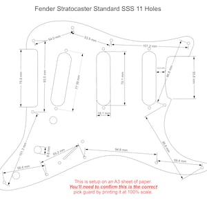 Stratocaster SSS Pickguard Old Map on 1.5mm Anodized Aluminum Champagne ...