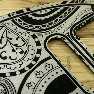 Satin Silver Anodized Aluminum Telecaster Pickguard Paisley Floral ...