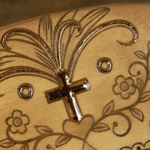 Engraved Telecaster Pickguard & Control Plate Hand Painted + Gilded ...