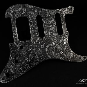 Stratocaster Professional II Pickguard HSS Strat Pickguard PAISLEY Aged ...