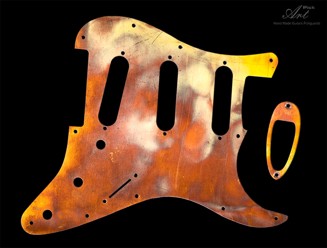 Copper Stratocaster SSS Pickguard Set-of-2 W Jack Boat Cover orbs Solid ...