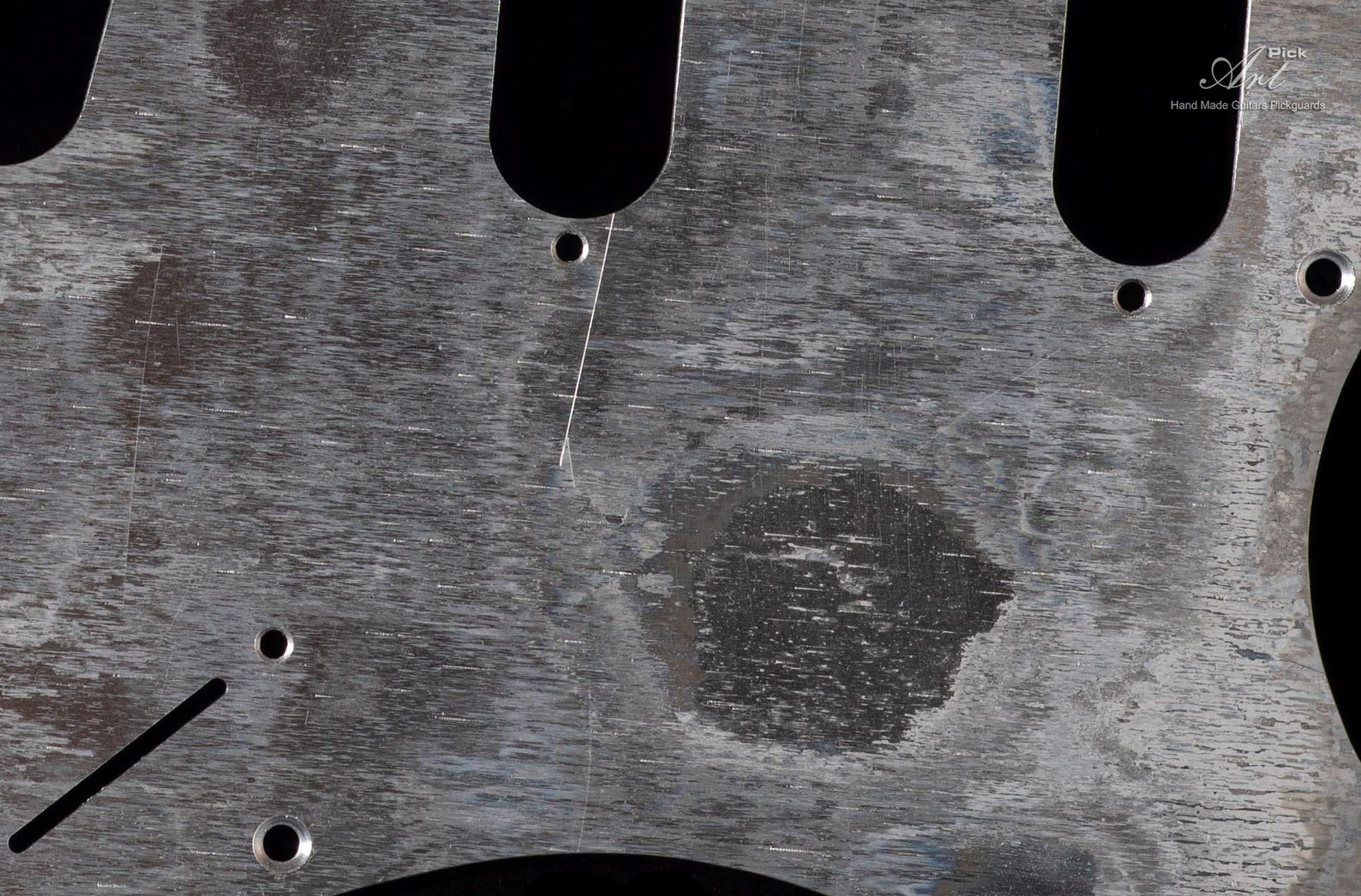 Distressed Aluminum Stratocaster SSS Pickguard Silver Set-of-3 W Back ...