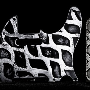 Unique Telecaster Pickguard Silver-black Set-of-2 W Control Plate ...