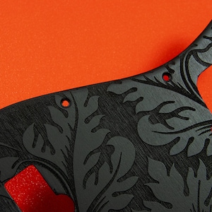 Fender Jazz Bass Pickguard Black & Control Plate – SET - Engraved ...