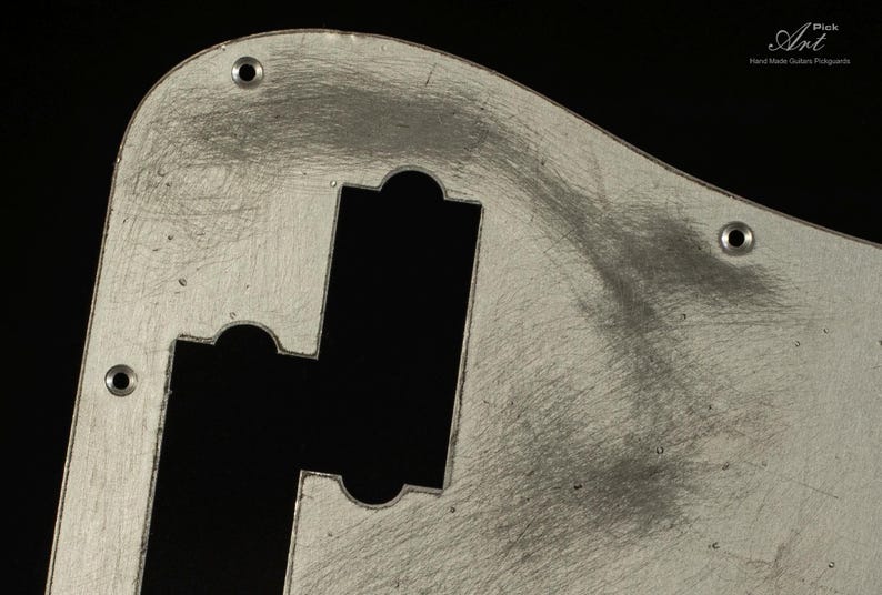 Aged Fender Precision Bass Pickguard Silver-gray Metal Heavy Relic ...