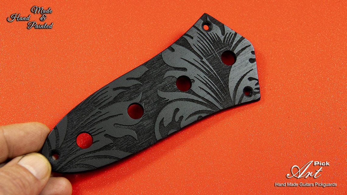 Fender Jazz Bass Pickguard Black & Control Plate – SET - Engraved ...