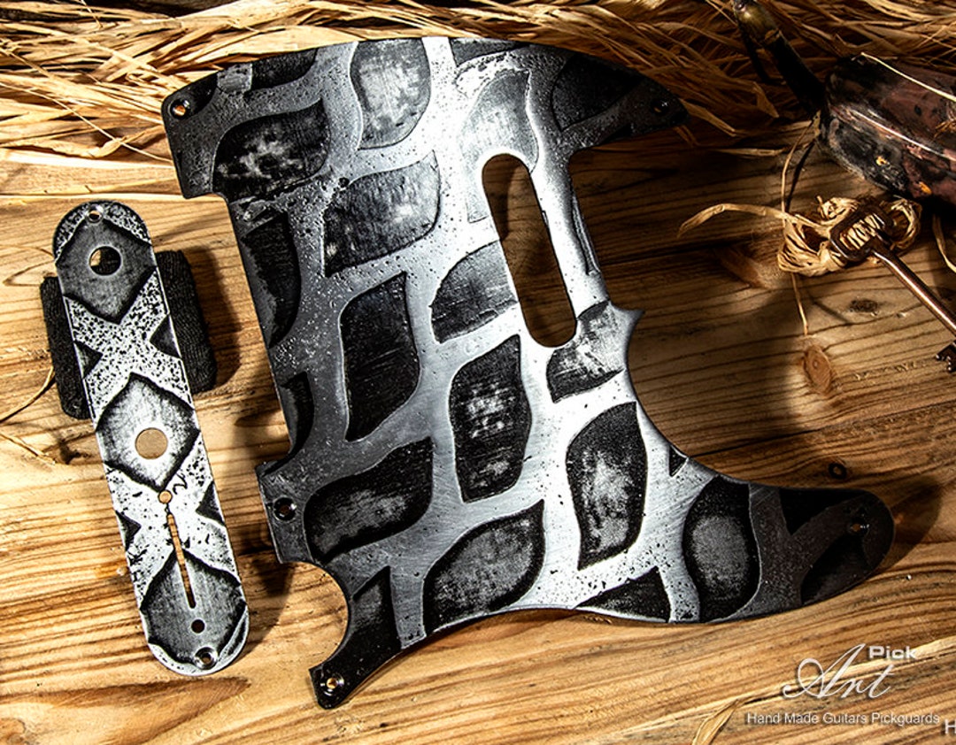Unique Telecaster Pickguard Silver-black Set-of-2 W Control - Etsy