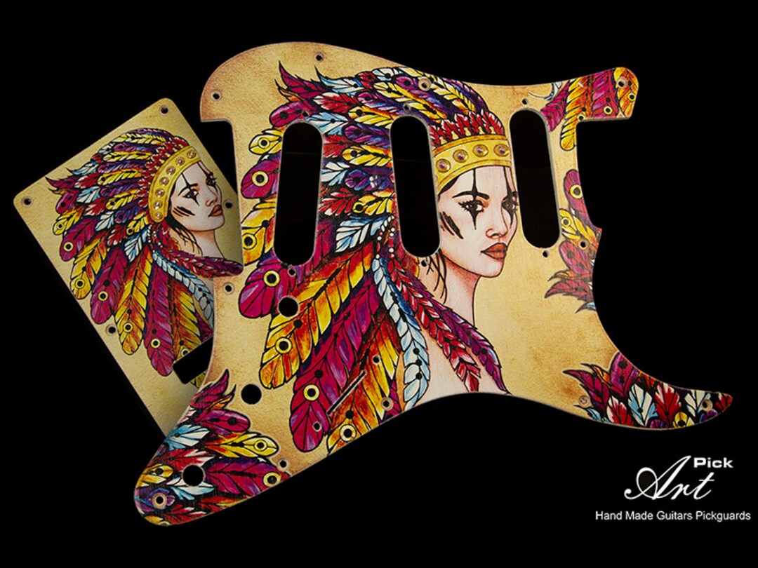 Stratocaster Pickguard Colorful Strat SSS & Back Plate Set-of-2 W ...