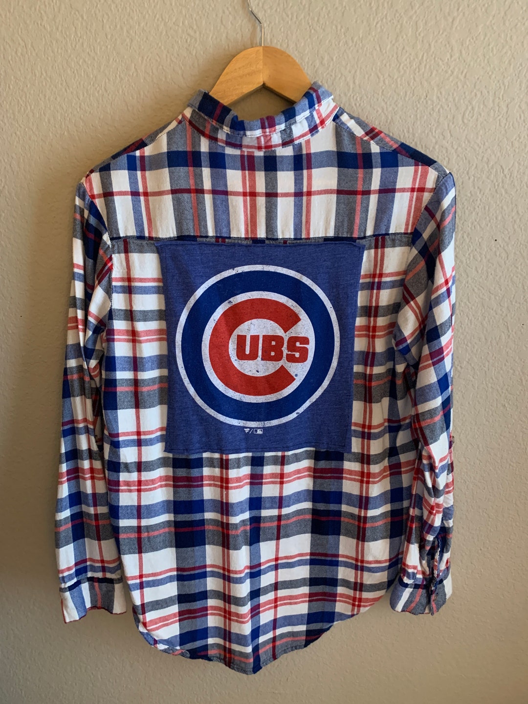 Chicago Cubs Upcycled Flannel - Etsy
