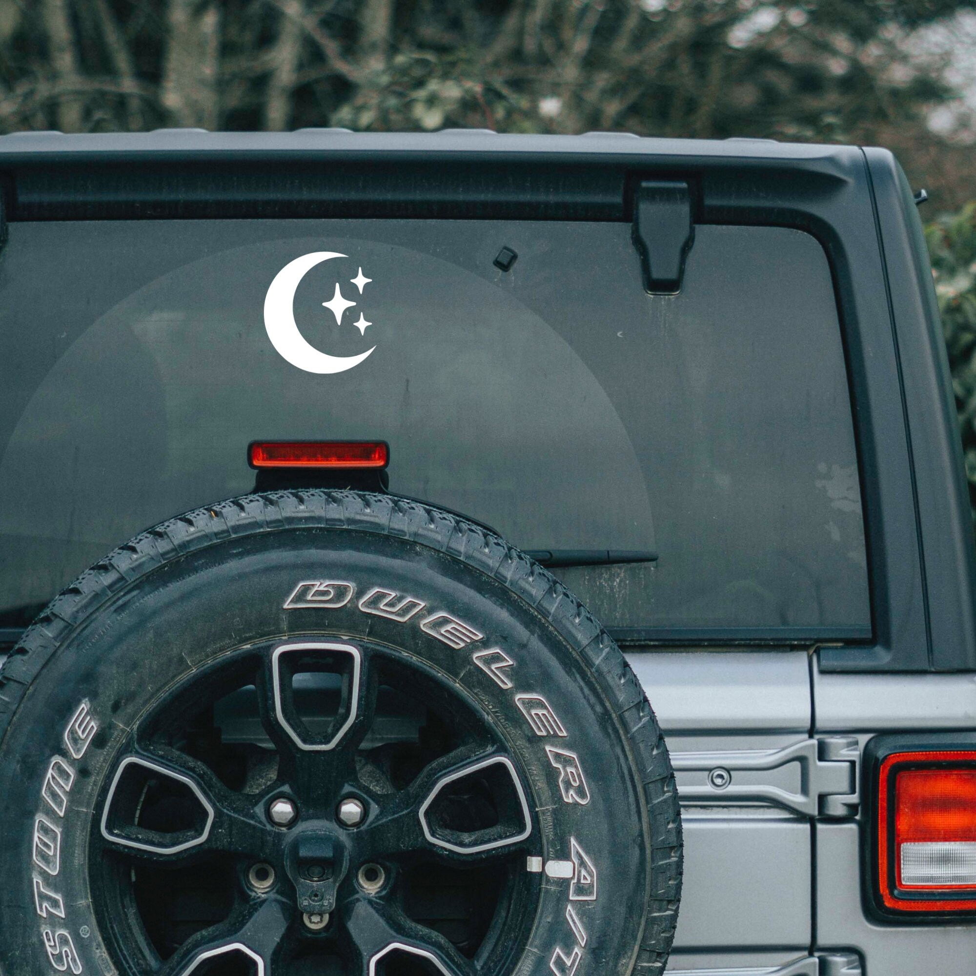 Crescent Moon and Stars Vinyl Decal Bumper Sticker Vibes | Etsy