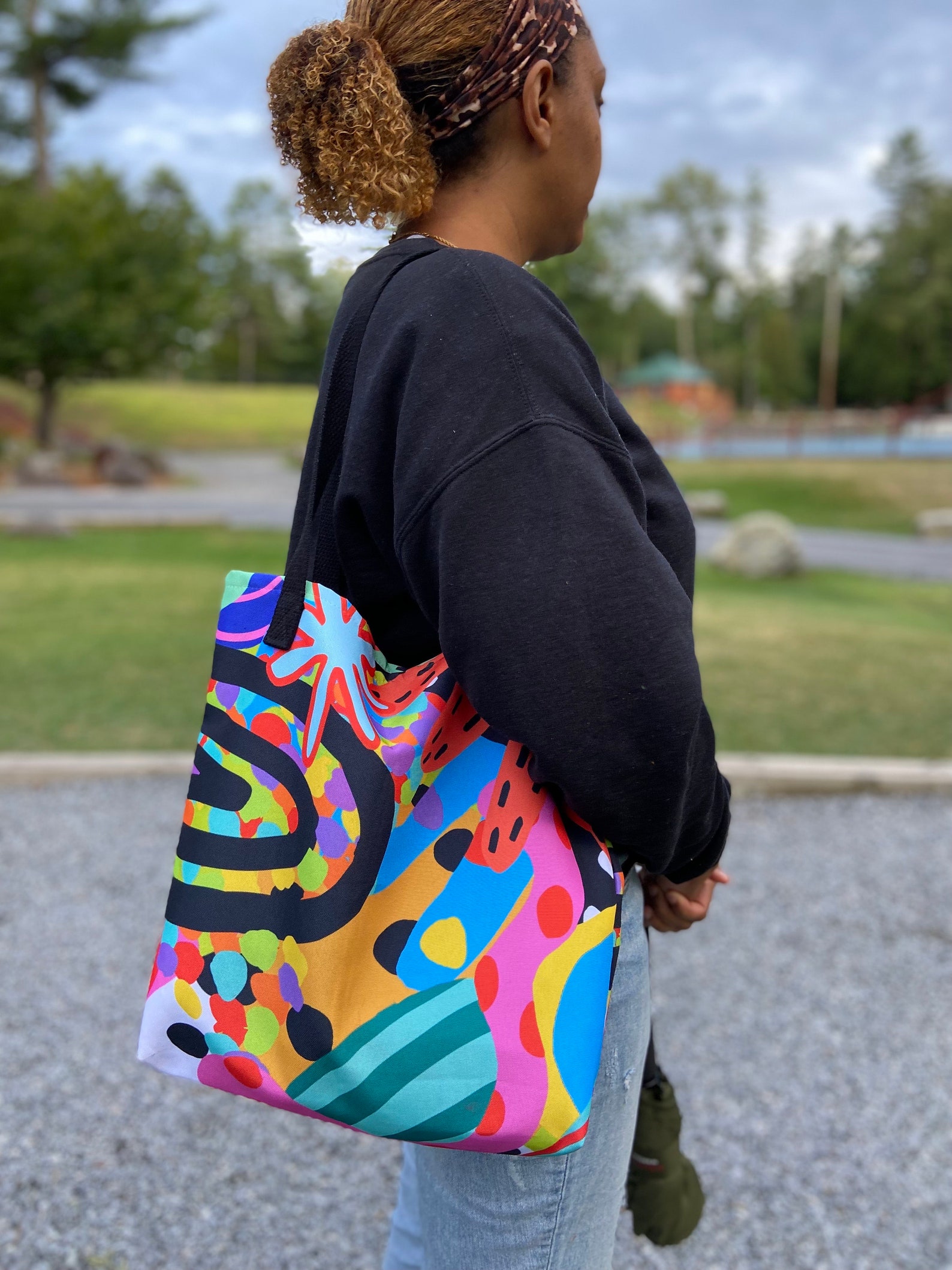 The Gozo “joy” Tote Bag | Tote Bag for Women | Colorful Bold Tote Bag ...