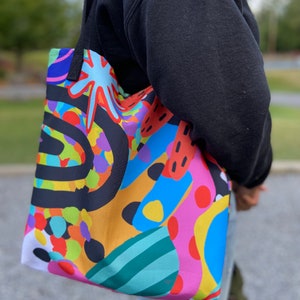 The Gozo “joy” Tote Bag | Tote Bag for Women | Colorful Bold Tote Bag ...