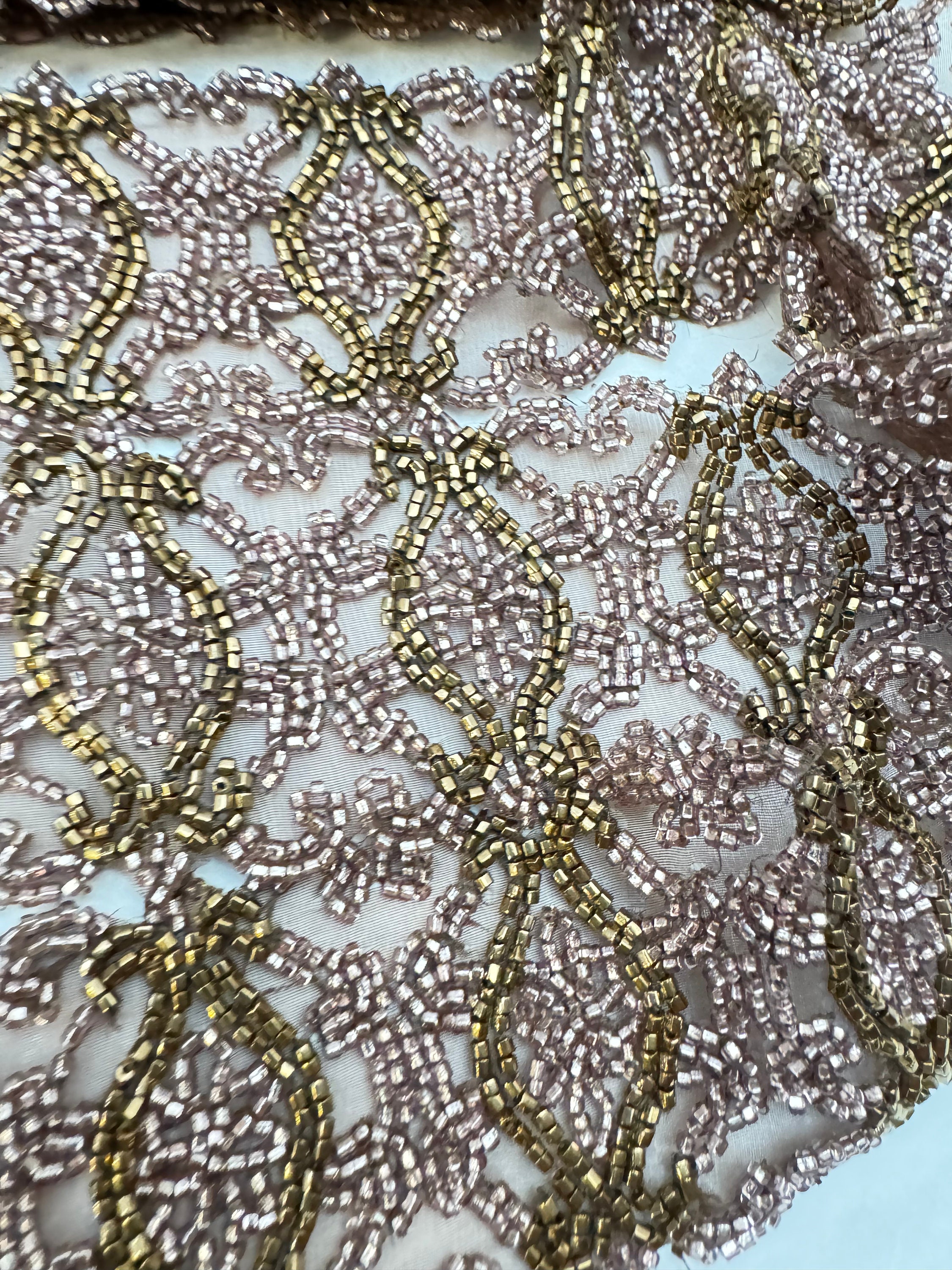 Gorgous BRONZE/IRIS .sold by the Yard. Beaded Trim. Trim. Beaded Wide ...