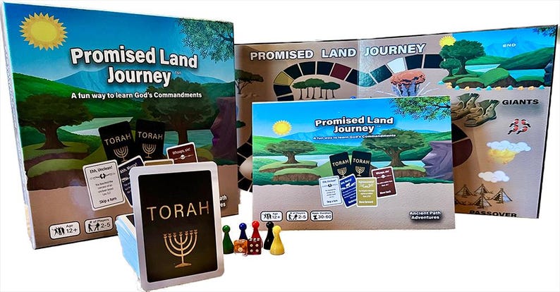 Promised Land Journey™ Bible Board Game & Cards - Passover Game Sabbath ...