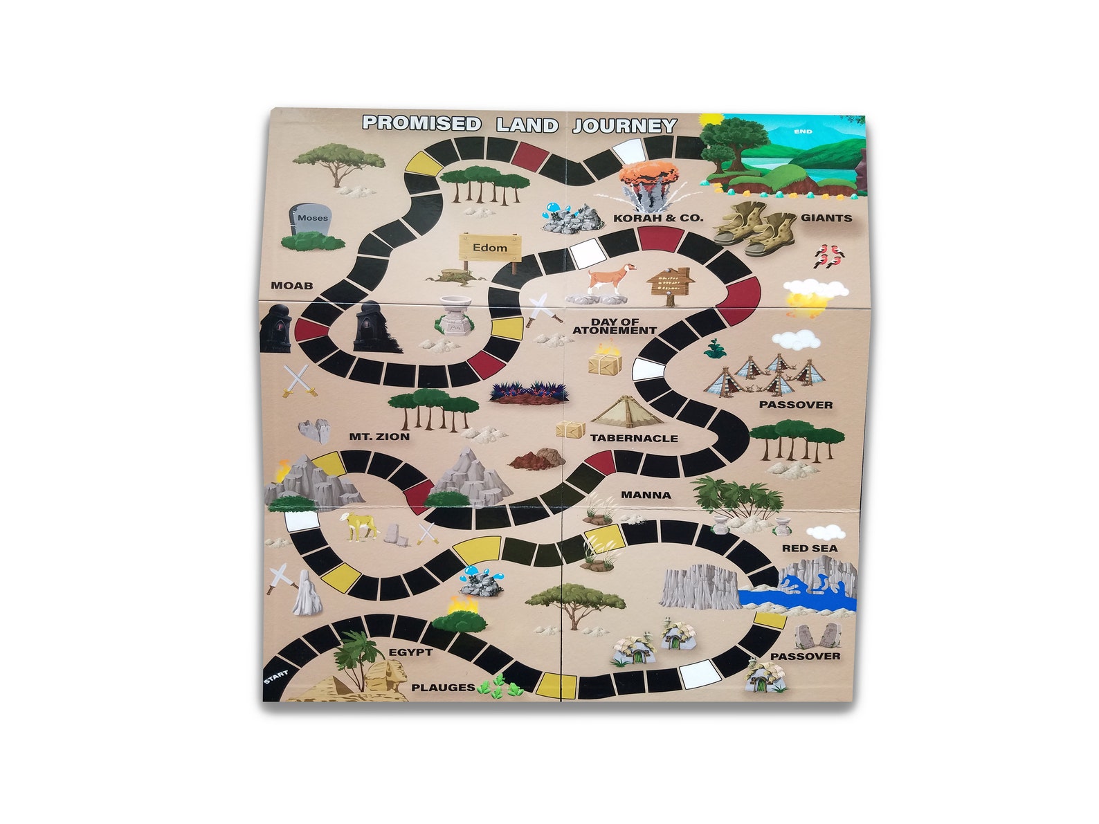 Promised Land Journey™ Bible Board Game & Cards - Passover Game Sabbath ...