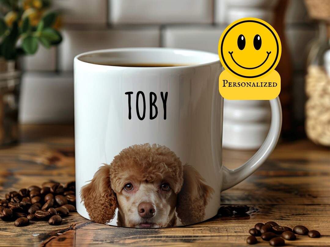 Custom Poodle Mug, Custom Dog Mug, Dog Memorial Gift, Personalized Dog ...