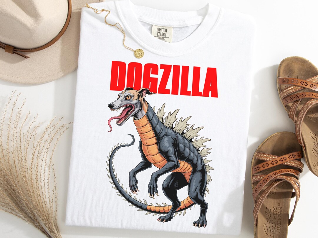 Whippet Dogzilla T-shirt, Funny Dog Kaiju Tee, Monster Dog Shirt, Pet ...